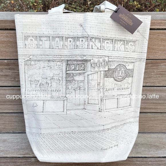 Starbucks | Accessories | Newstarbucks First Store Pike Place Canvas ...